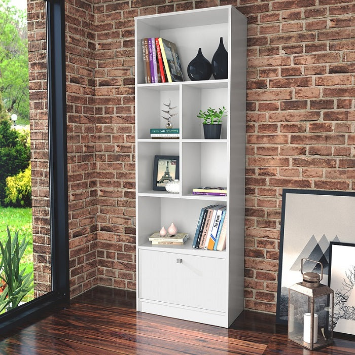 Librero Bali 4 niveles con puerta Blanco B37.038 – DeFabrica.cl
